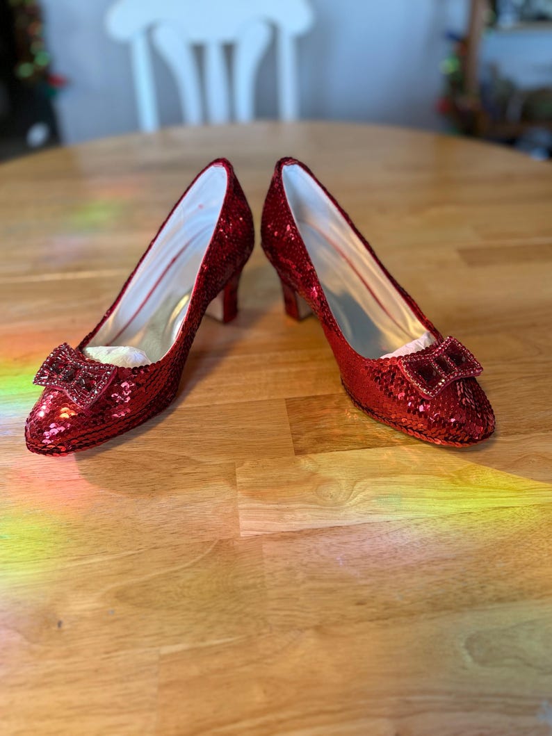 Custom Ruby Sequin Heels - Etsy