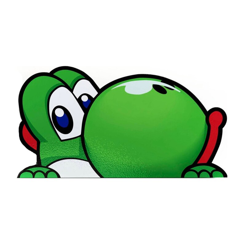 Yoshi Sticker Green Yoshi Car Peaker Etsy