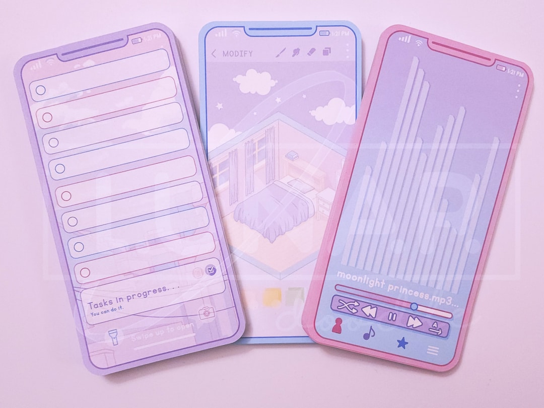 Cell Phone Memo Pad | Pastel 6 Inches by 3 Inches - Etsy