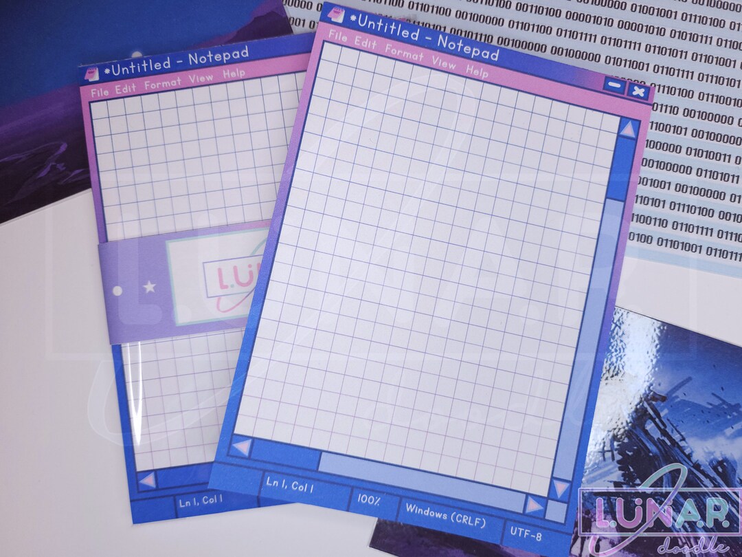90s Windows Note Pad | 5.5x4 Inches | Satellite Stationary Set - Etsy