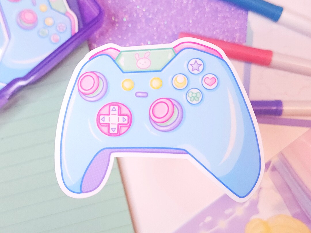 Pastel Controller Die Cut Sticker | 3 Inches | Kawaii Gamer Girl - Etsy