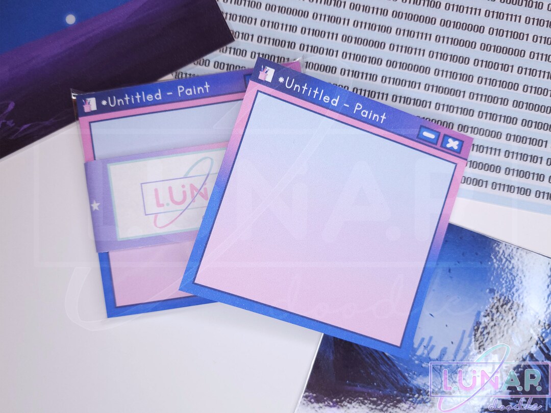 90s Windows Memo Pad 3x3 Inches Satellite Stationary Set - Etsy