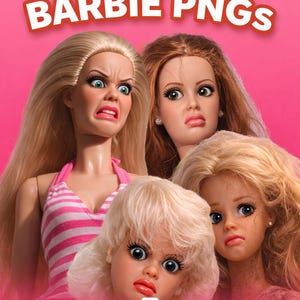 Disgusted Barbie PNG Bundle | Funny Reaction Doll Pngs | Transparent ...