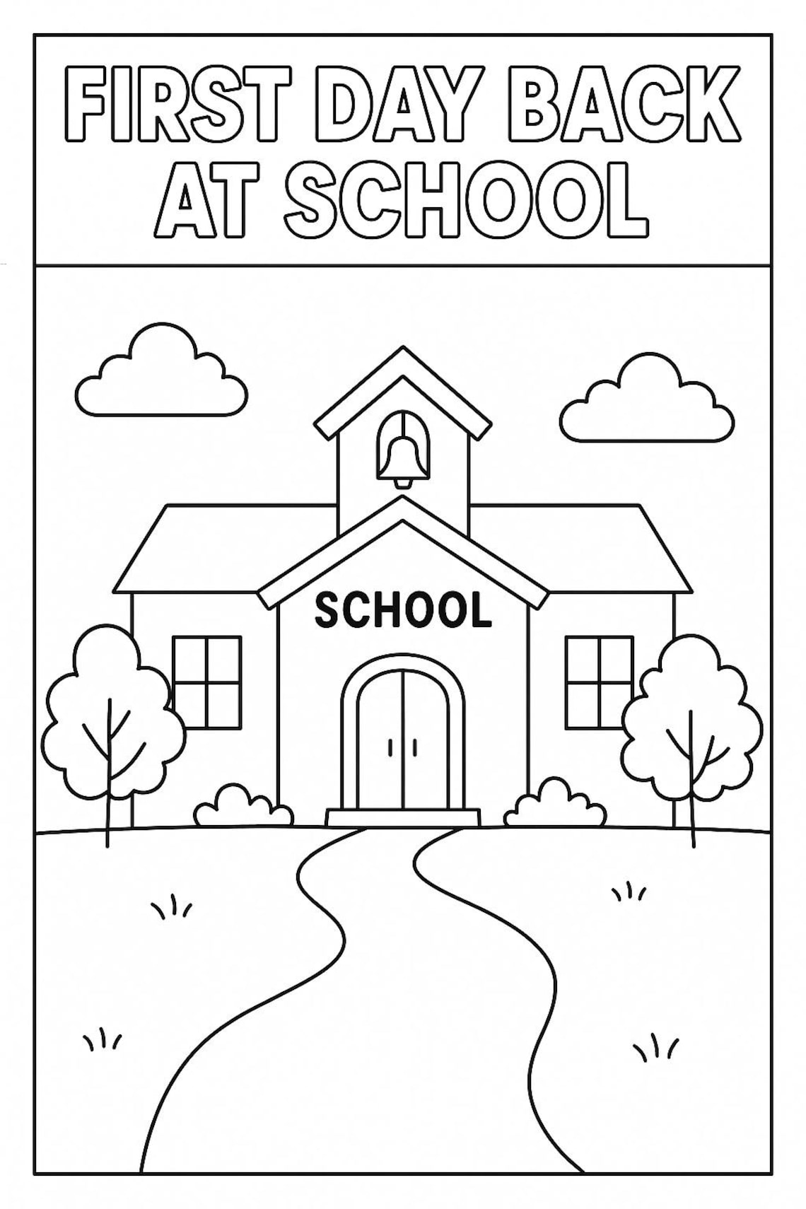 Back to School Coloring Pages Bundle | 4 Printable Fun Designs for Kids ...
