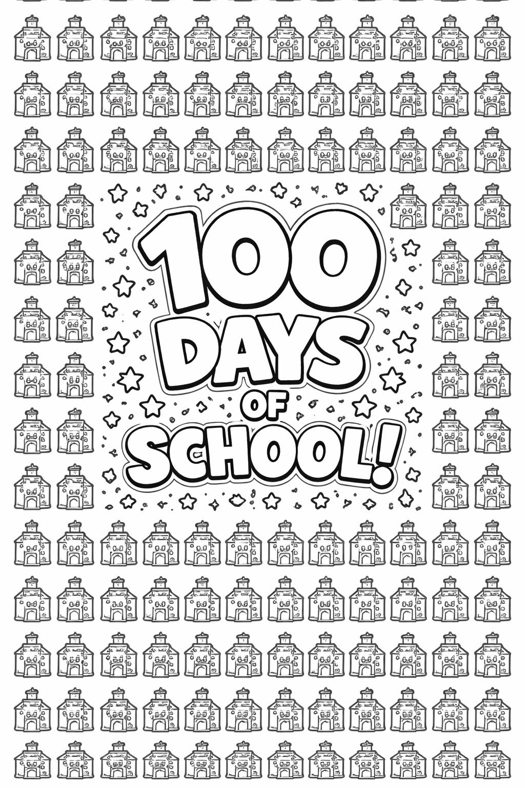 100 Days of School Coloring Pages for Kids | Fun 100th Day School ...