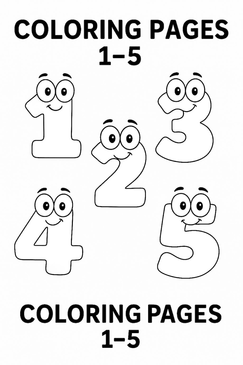 Bubble Number Coloring Pages: Fun Kids Printable Activity (PDF & PNG ...