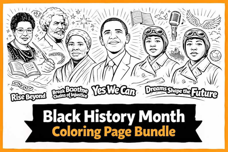 Black History Leaders Coloring Pages | Classroom Activity (digital ...