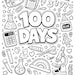 100 Days of School Coloring Pages for Kids | Fun 100th Day School ...