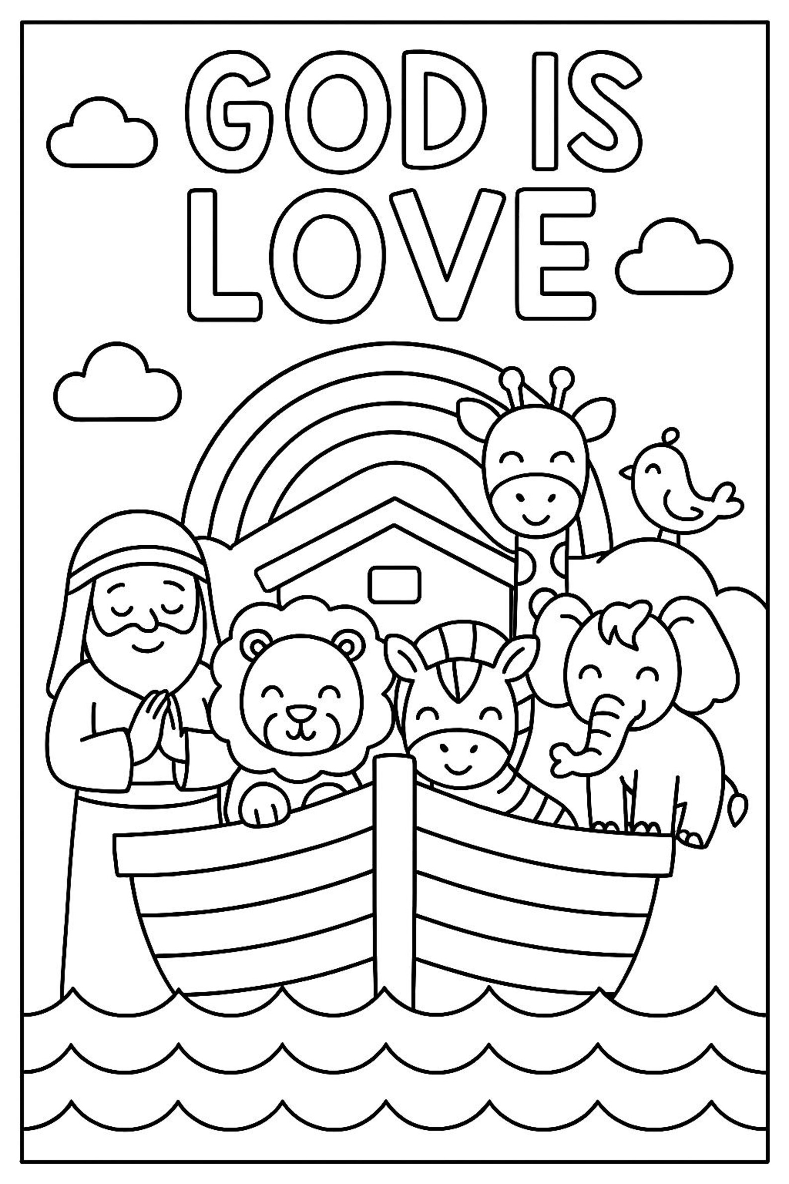 Children's Bible Coloring Pages: Sunday School Activity (instant ...