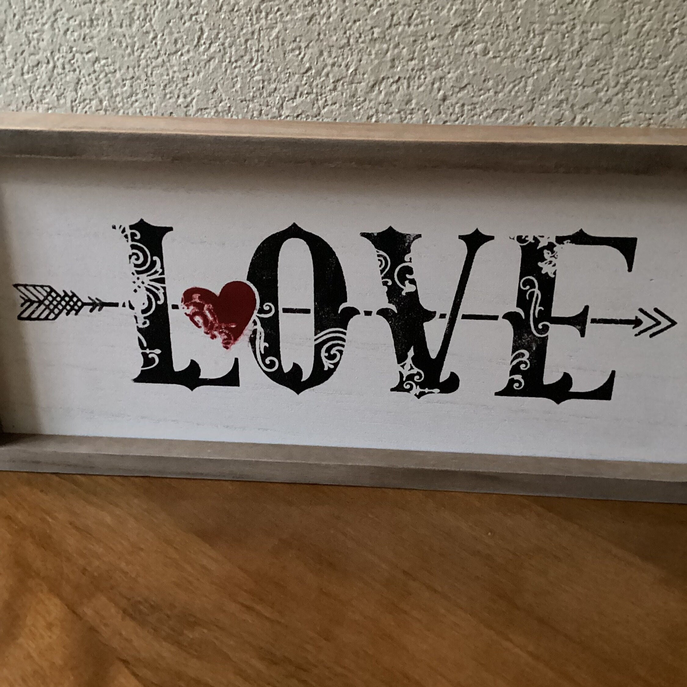 2 Sided Box Frame LOVE and Welcome Sign - Etsy
