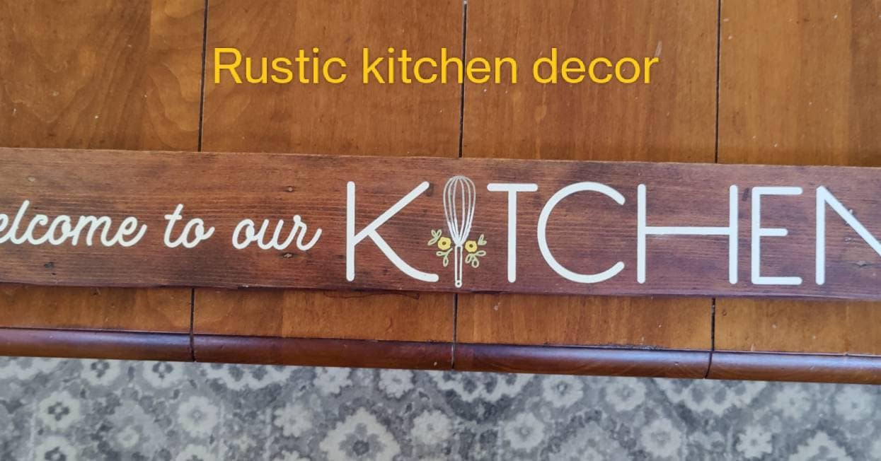 Welcome to Our Kitchen Sign - Etsy