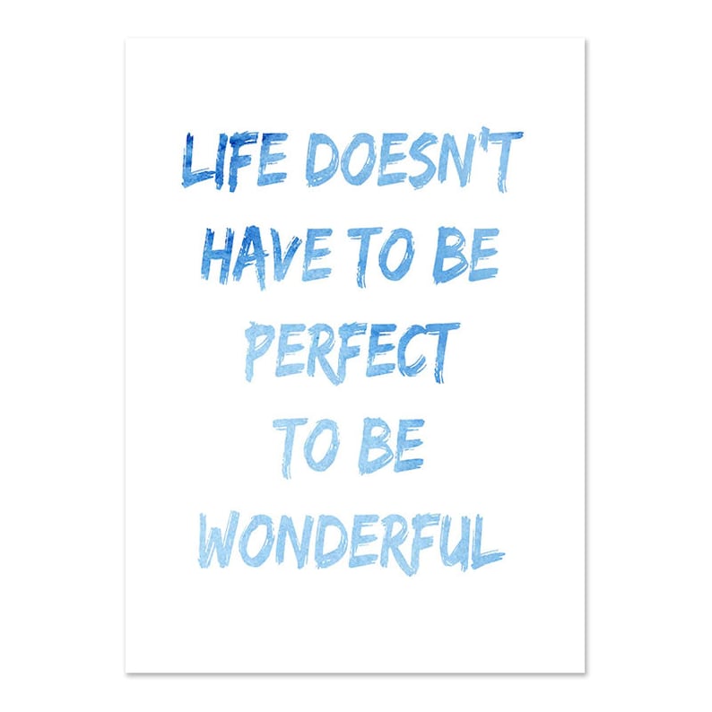 Inspirational Quotes Watercolor Art Bundle Poster Phrase Print Canvas ...