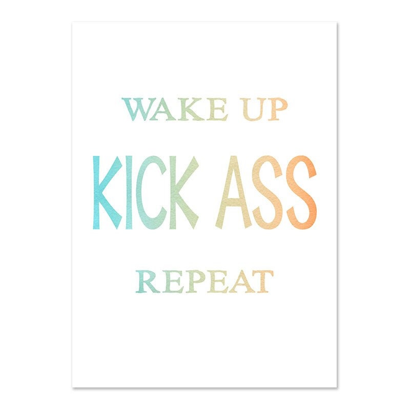 Inspirational Quotes Watercolor Art Bundle Poster Phrase Print Canvas ...