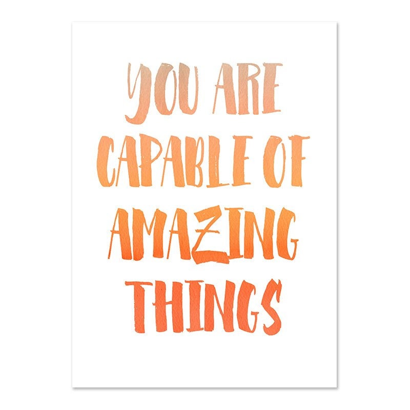 Inspirational Quotes Watercolor Art Bundle Poster Phrase Print Canvas ...