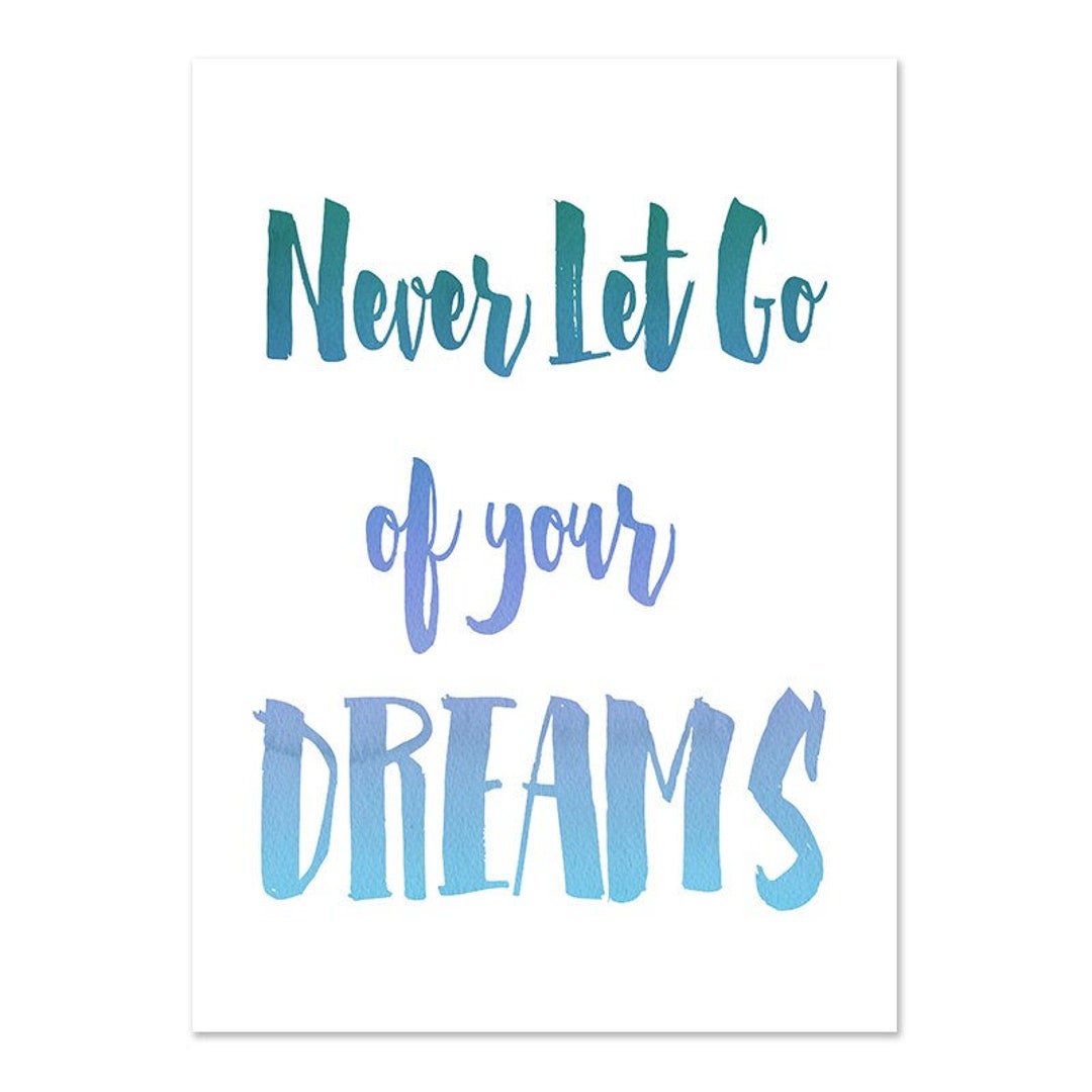 Inspirational Quotes Watercolor Art Bundle Poster Phrase Print Canvas ...