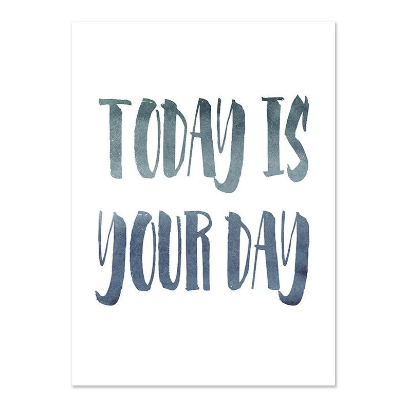 Inspirational Quotes Watercolor Art Bundle Poster Phrase Print Canvas ...