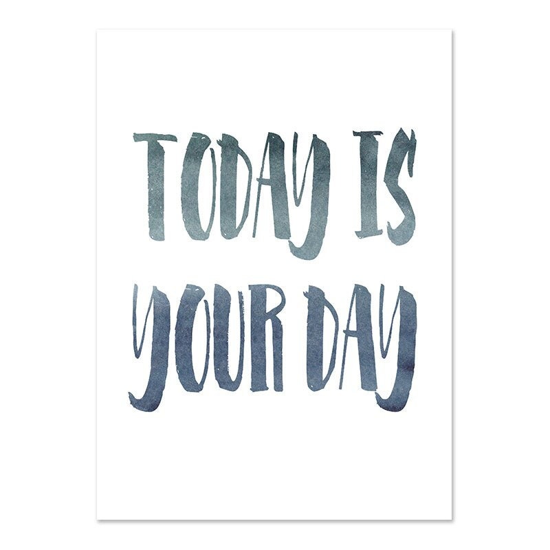 Inspirational Quotes Watercolor Art Bundle Poster Phrase Print Canvas ...