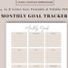 Monthly Goal Tracker Printable, A4 A5 Letter PDF - Etsy