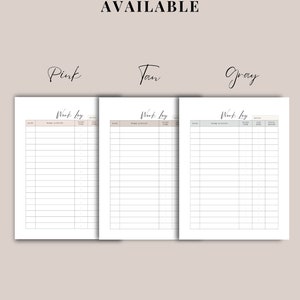 Daily Work Log Hours Tracker Printable, Work Log Template, Time Log ...