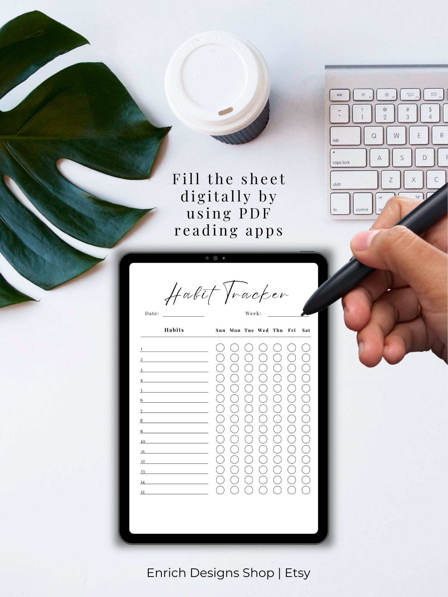 Habit Tracker, Daily Habits, Weekly Habit Tracker Printable, 7 Day ...