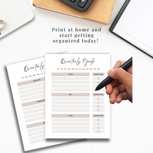 Quarterly Goal Tracker, Goal Template, Goal Tracking, Goal Setting ...