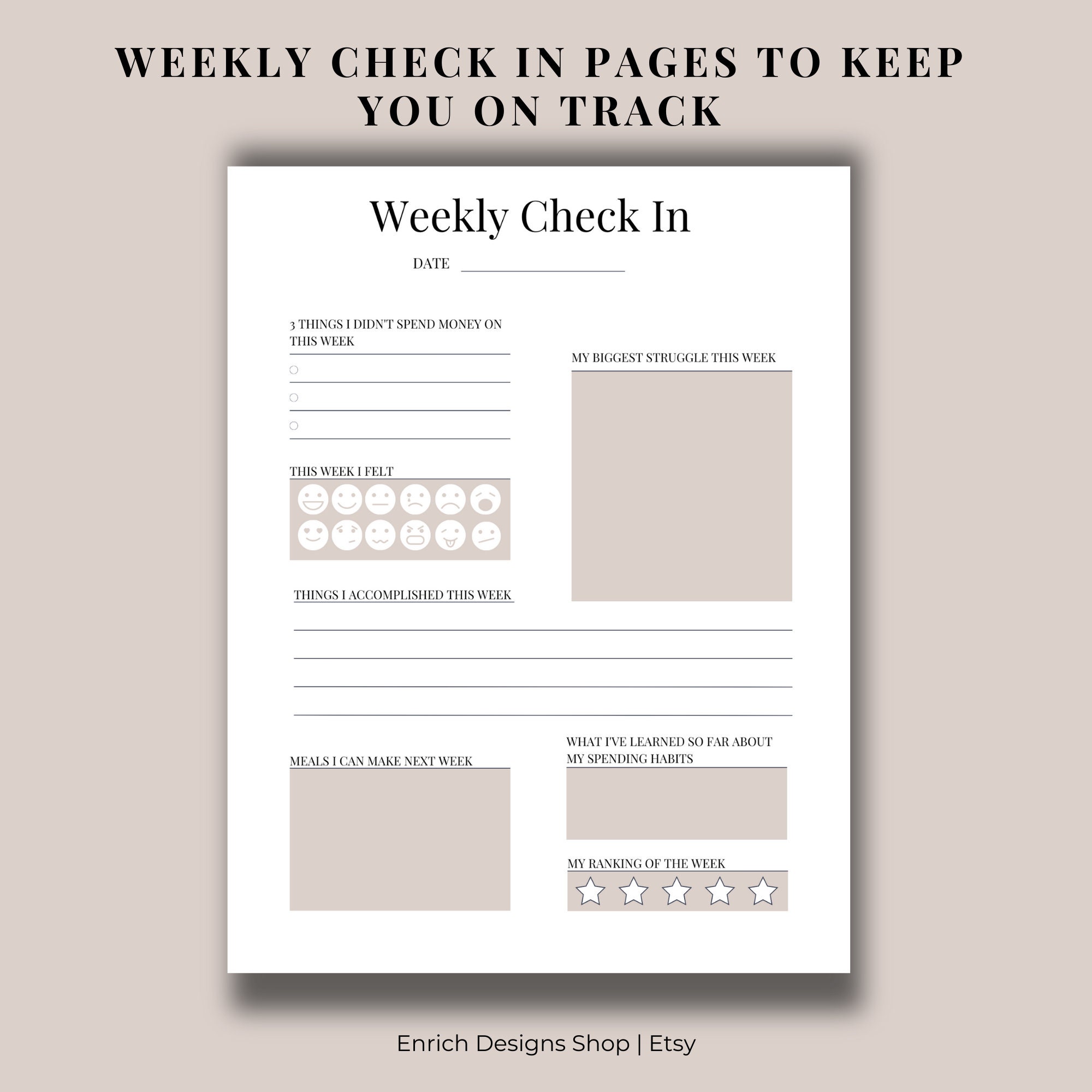 No Spend Challenge Workbook No Spend Month Financial Freedom Savings ...