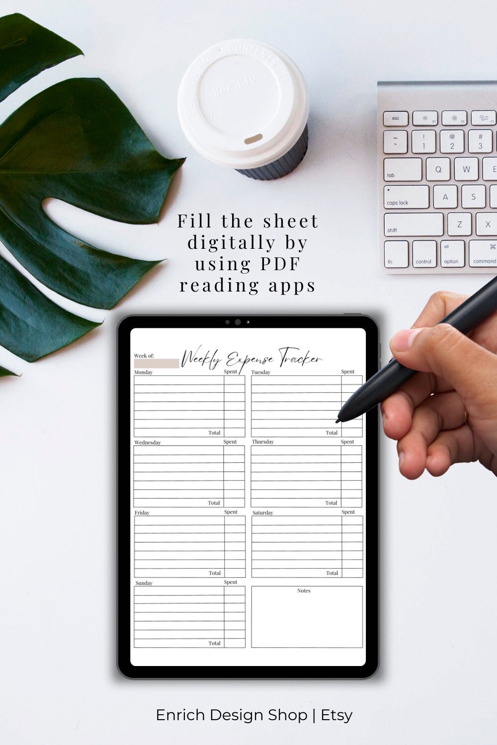Weekly Spending Tracker, Expense Tracker, Expense Tracker Printable ...