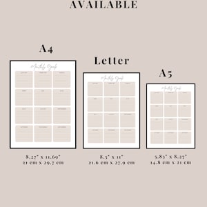 Monthly Goal Tracker, Goal Template, Goal Tracking, Goal Setting ...