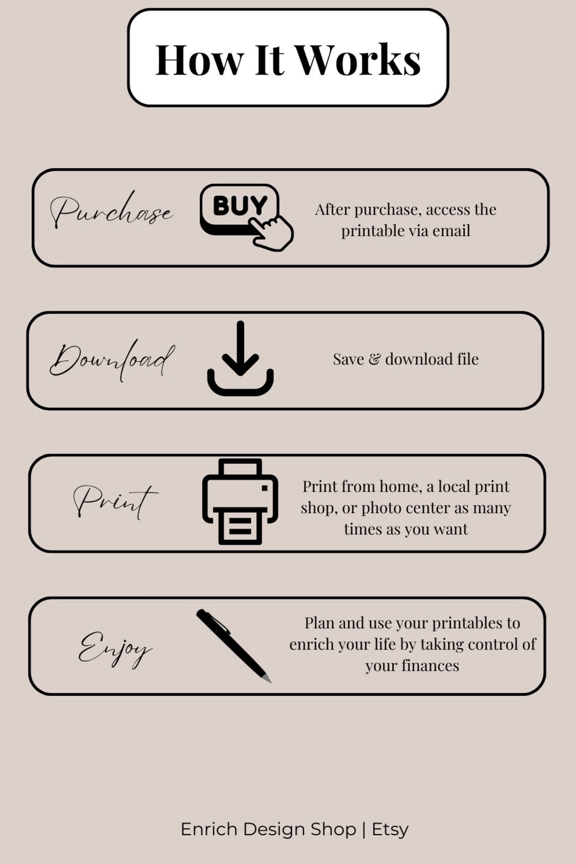 Simple Monthly Budget Template Printable | Budgeting | Budget Tracker ...