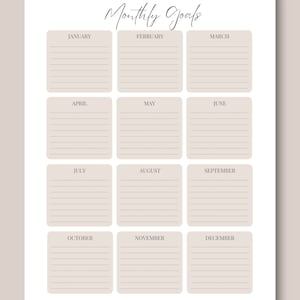 Monthly Goal Tracker, Goal Template, Goal Tracking, Goal Setting ...