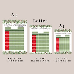 Christmas Savings Tracker Printable | Saving Money | Savings Challenge ...