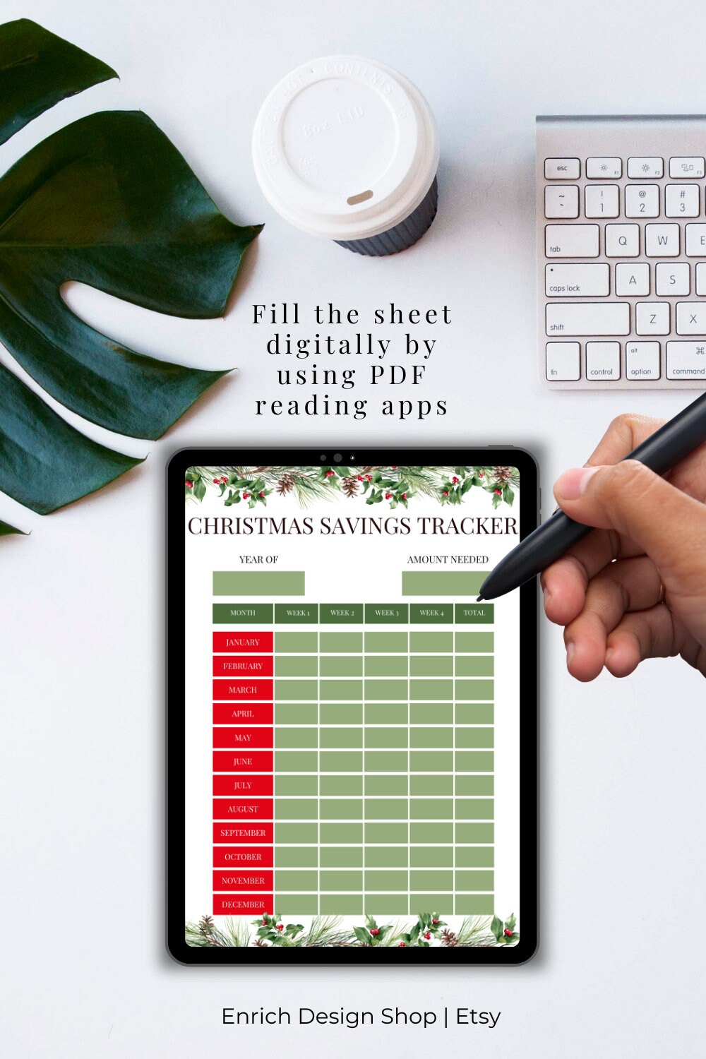 Christmas Savings Tracker Printable | Saving Money | Savings Challenge ...
