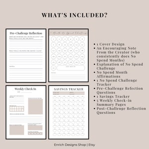 No Spend Challenge Workbook | No Spend Month | Financial Freedom ...