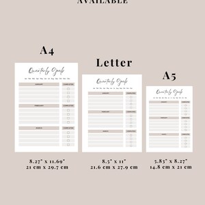 Quarterly Goal Tracker, Goal Template, Goal Tracking, Goal Setting ...