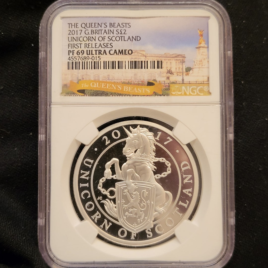 The Unicorn of Scotland – Queen's Beasts– 2017 1 OZ Pure Silver Coin - Etsy