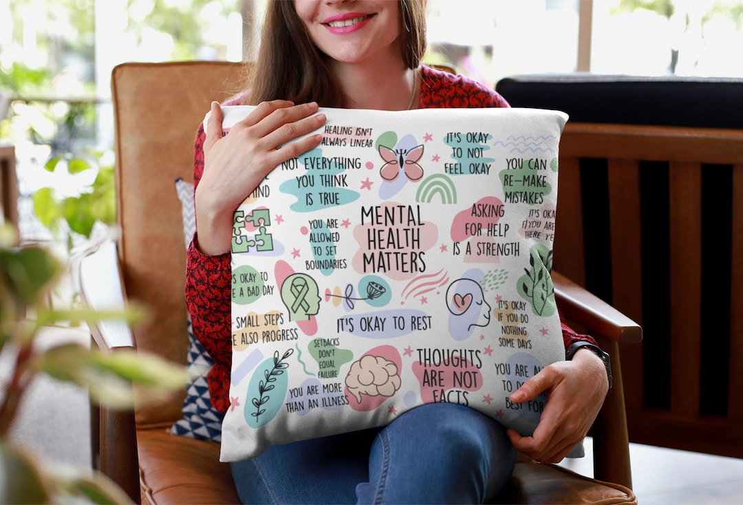 Mental Health Pillow | Positive Affirmations Pillow | Self Love Pillow ...