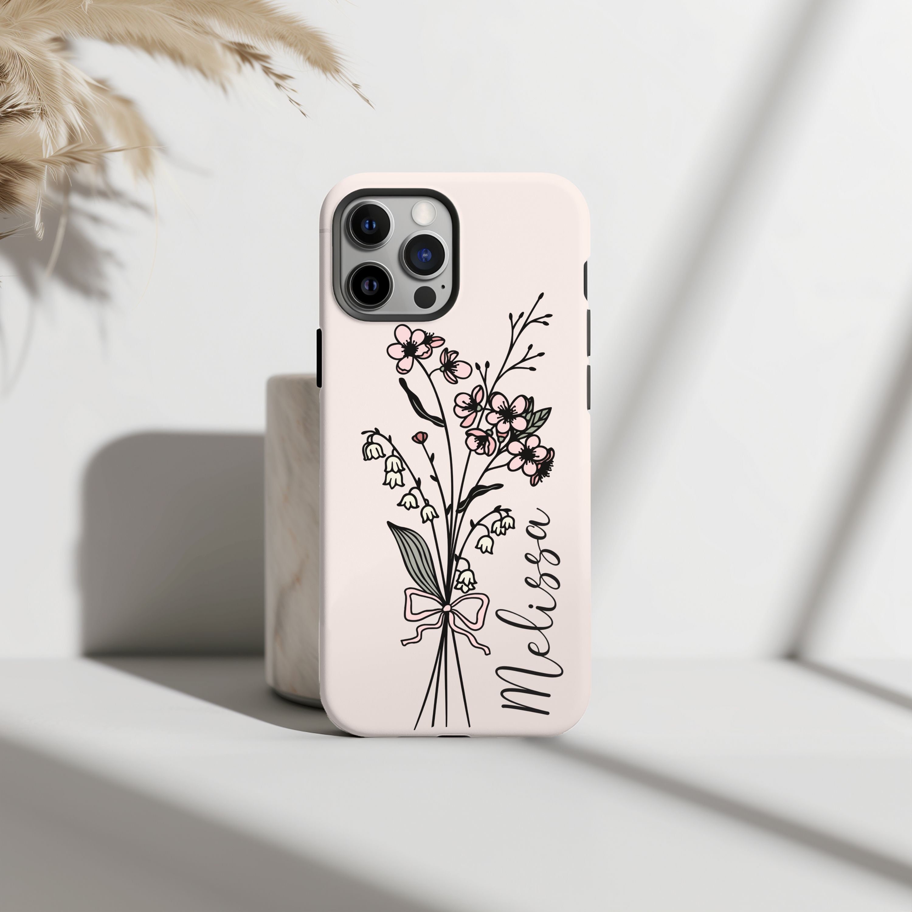 Custom Phone Case Birth Months Flowers Phone Case Tough Phone Case ...