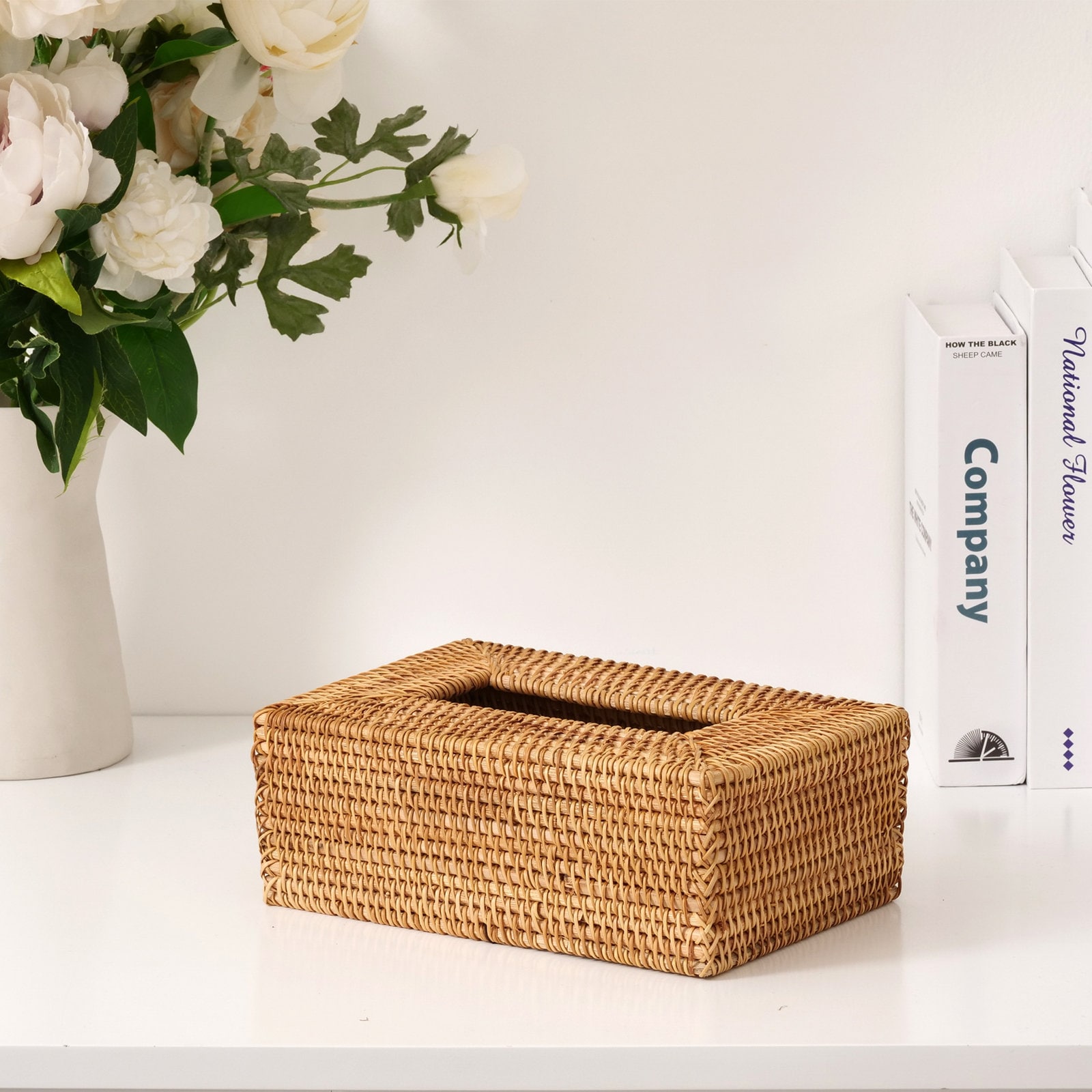 Square and Rectangular Rattan Tissue Box Cover Can Be Placed Anywhere ...