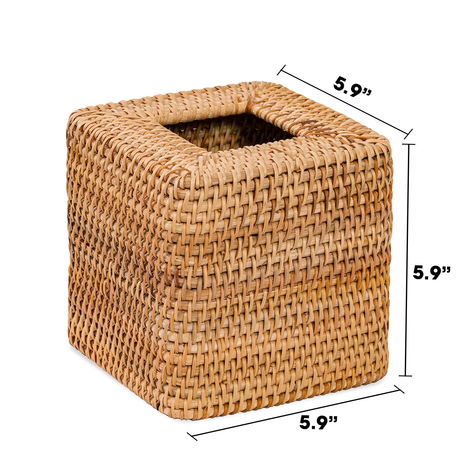 Square and Rectangular Rattan Tissue Box Cover Can Be Placed Anywhere ...
