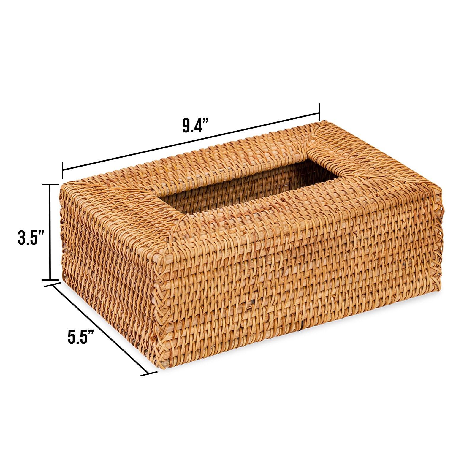 Square and Rectangular Rattan Tissue Box Cover Can Be Placed Anywhere ...