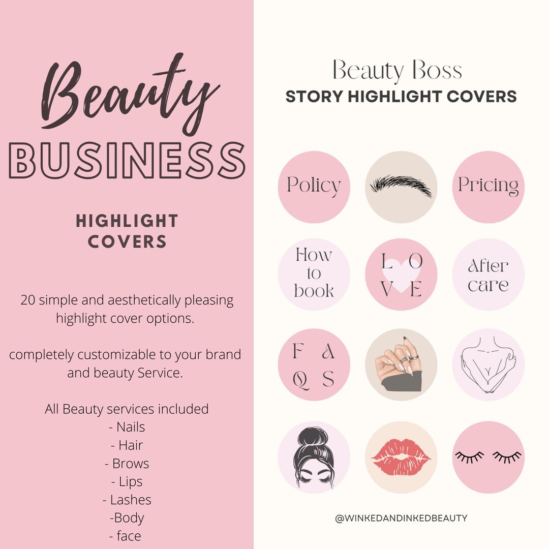 DIY Highlight Covers Instagram Highlight Covers Beauty - Etsy