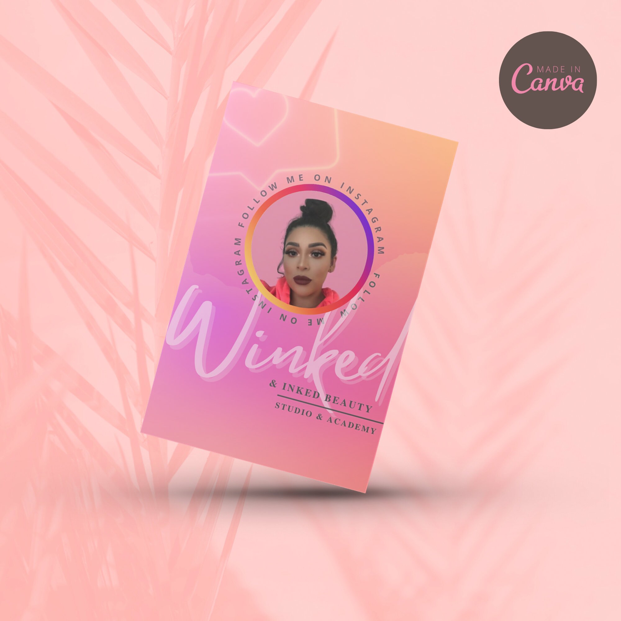 Instagram Profile Business Cards Canva Template Business Card - Etsy