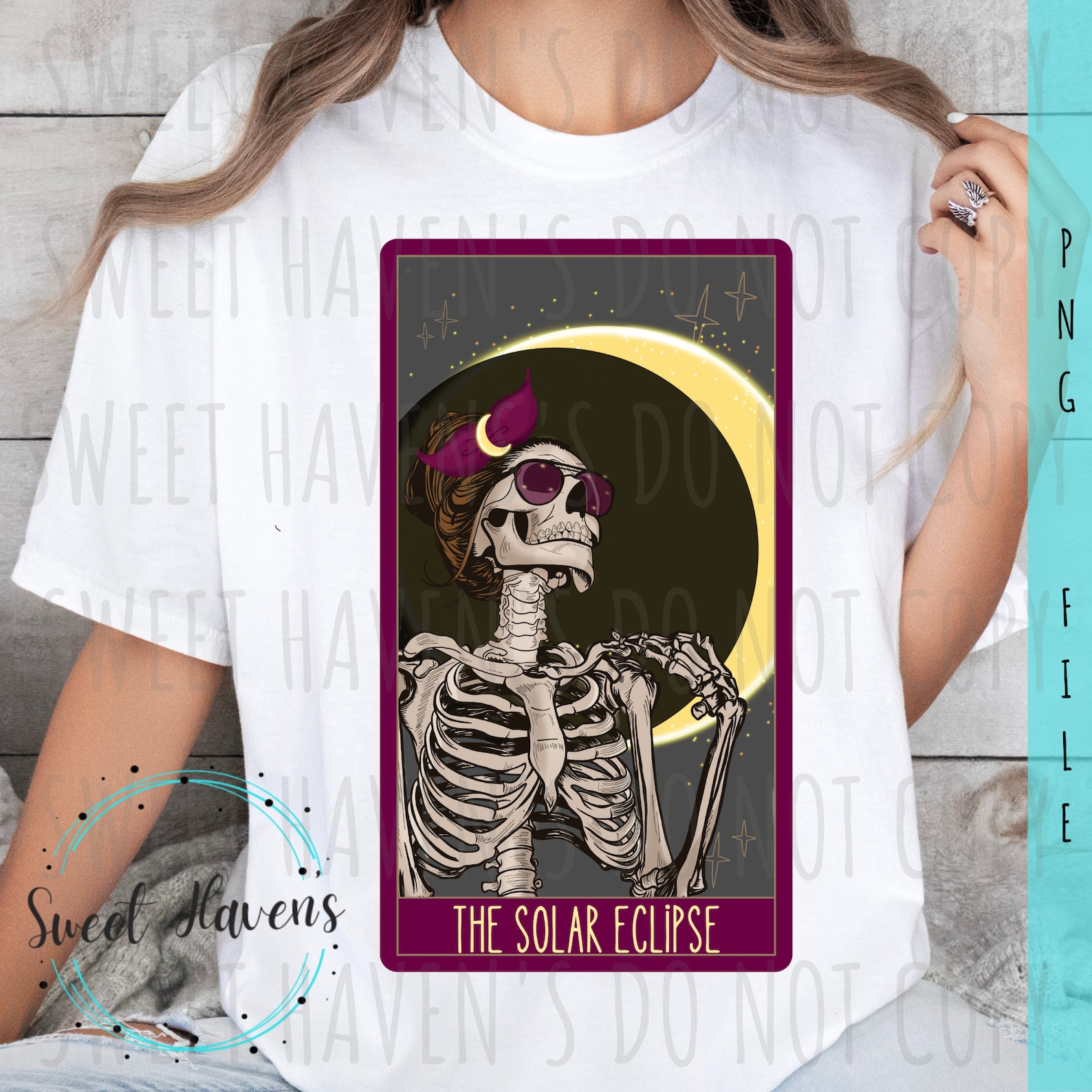 The Solar Eclipse PNG Tarot Card PNG Solar Eclipse 2024, Skeleton ...