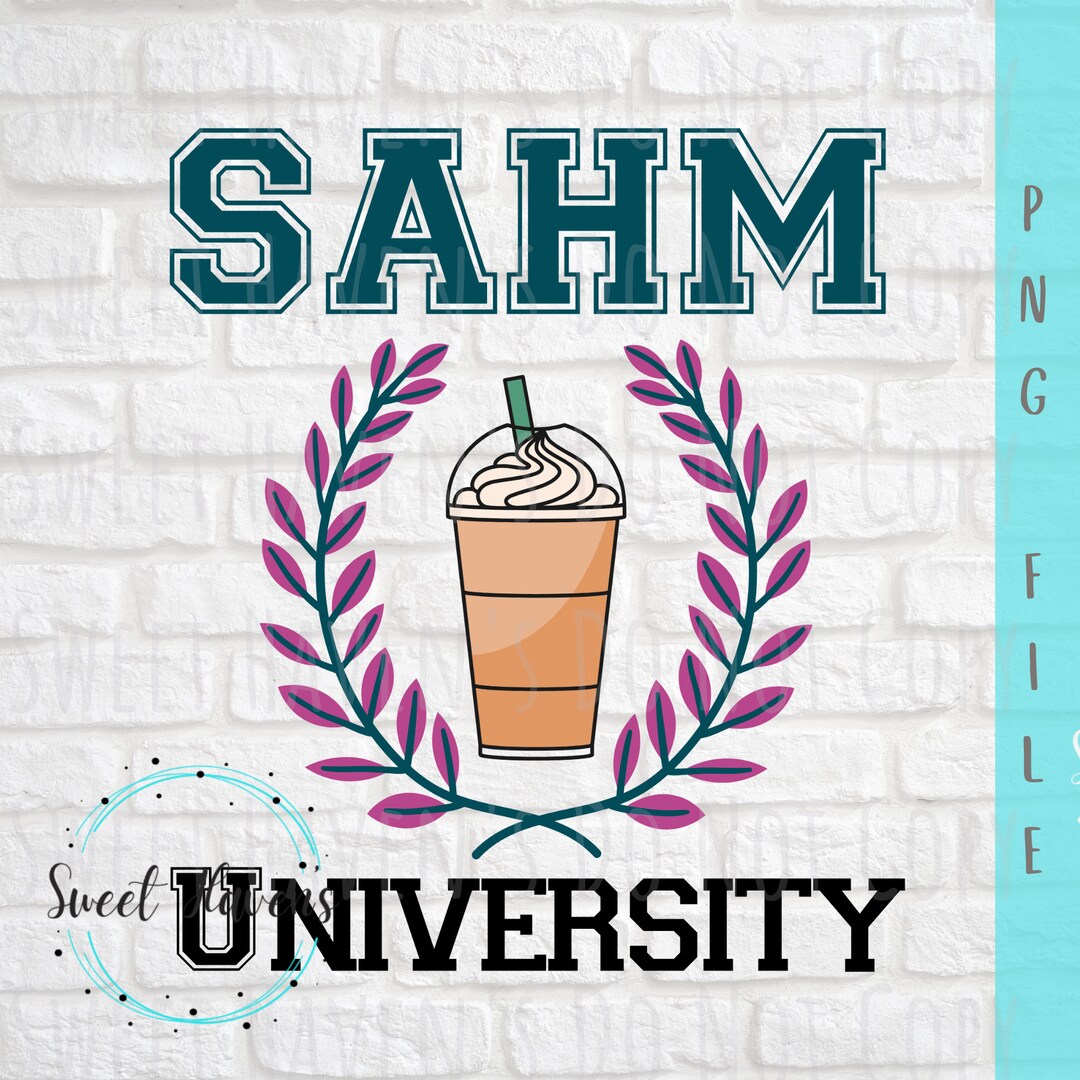 SAHM University PNG Mom Clipart Instant Download Sublimation - Etsy