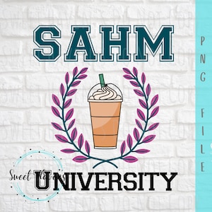 SAHM University PNG Mom Clipart Instant Download Sublimation - Etsy