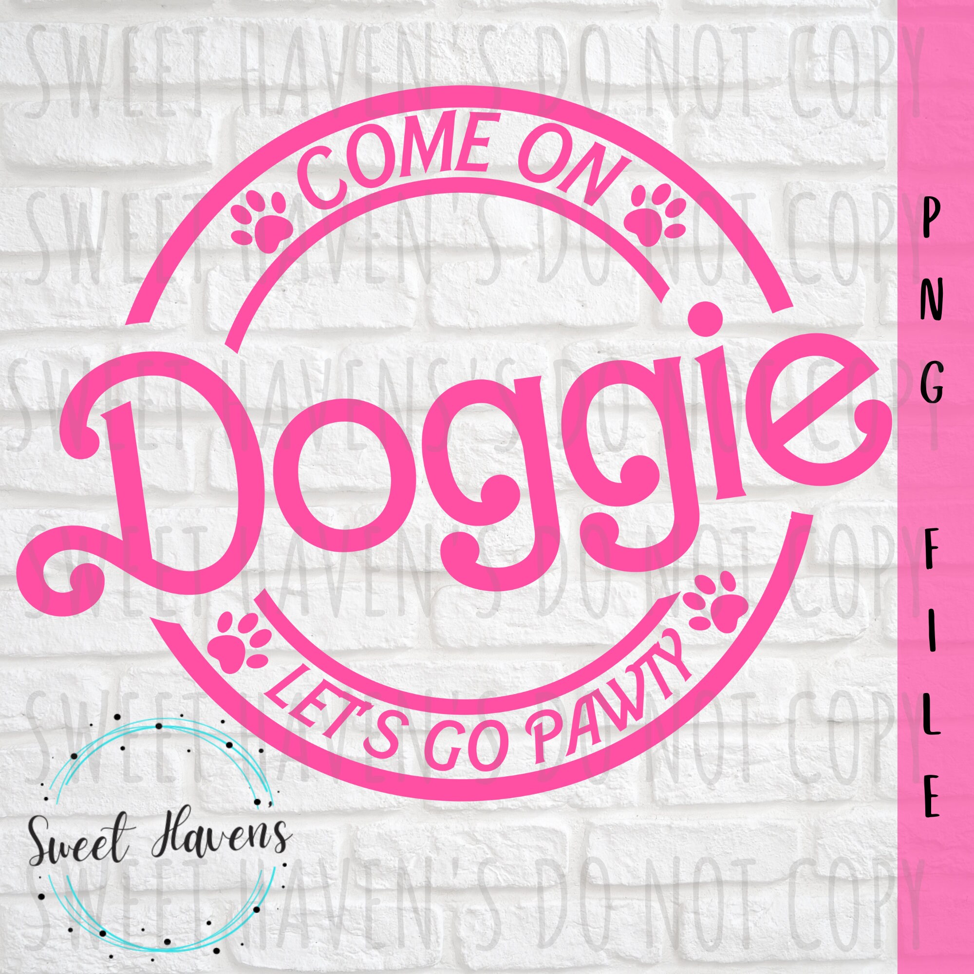 Come on Doggie Let Go Pawty PNG Barbie PNG - Etsy