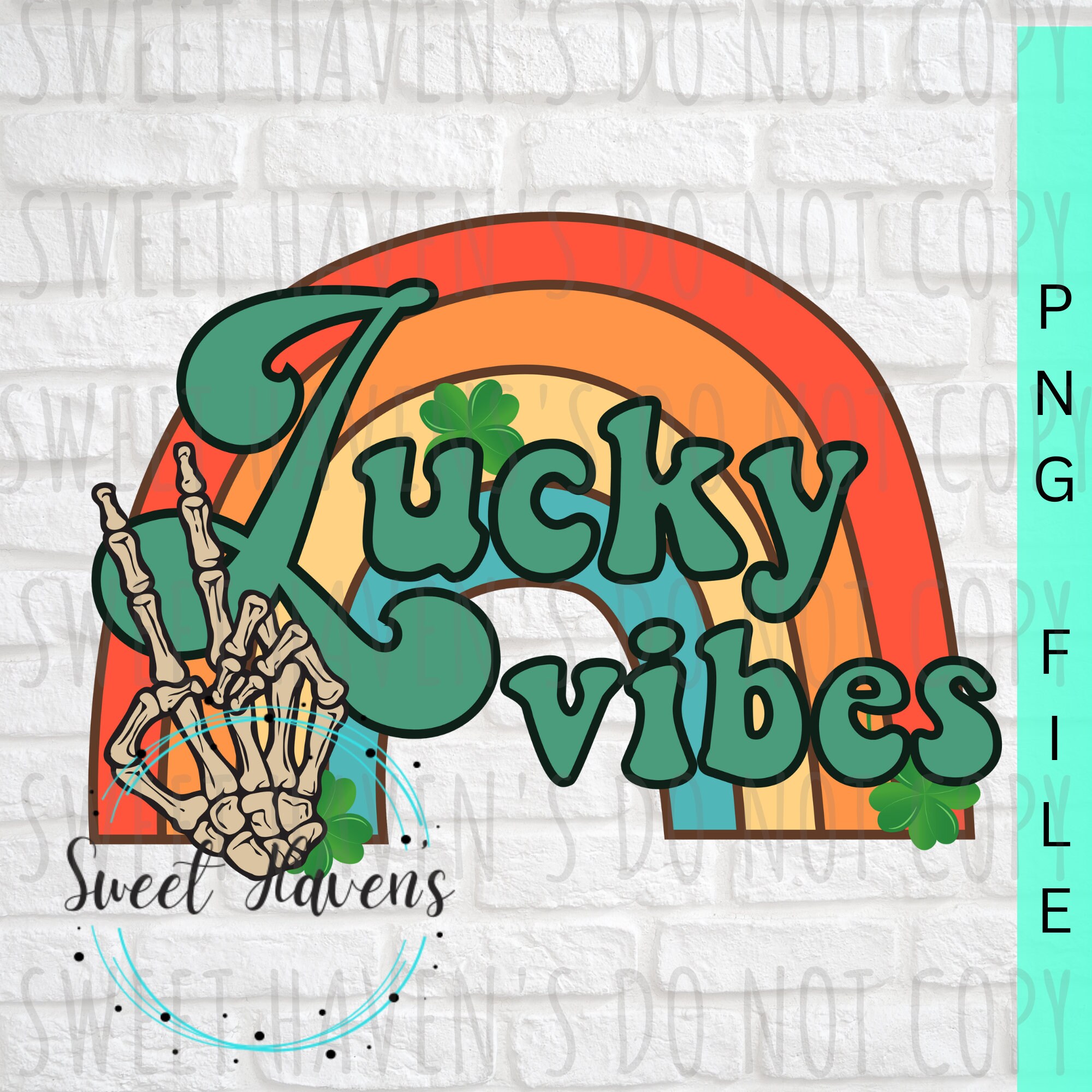 Lucky Vibes St Patricks Day PNG Instant Download St Pattys Day ...
