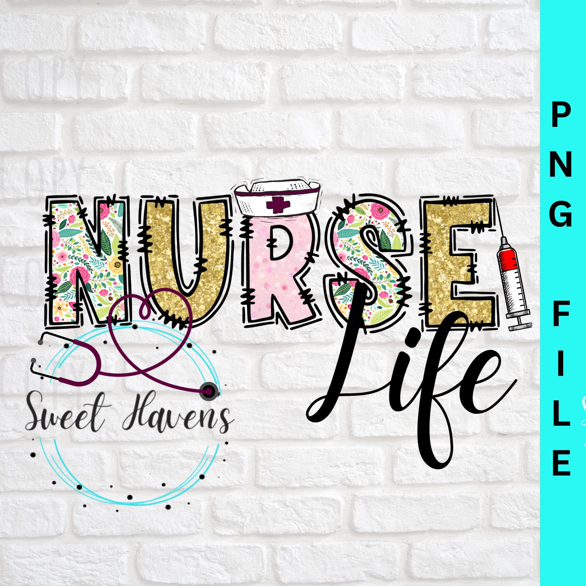 Nurse Life PNG Spring Nurse Life Medical PNG Instant Download ...