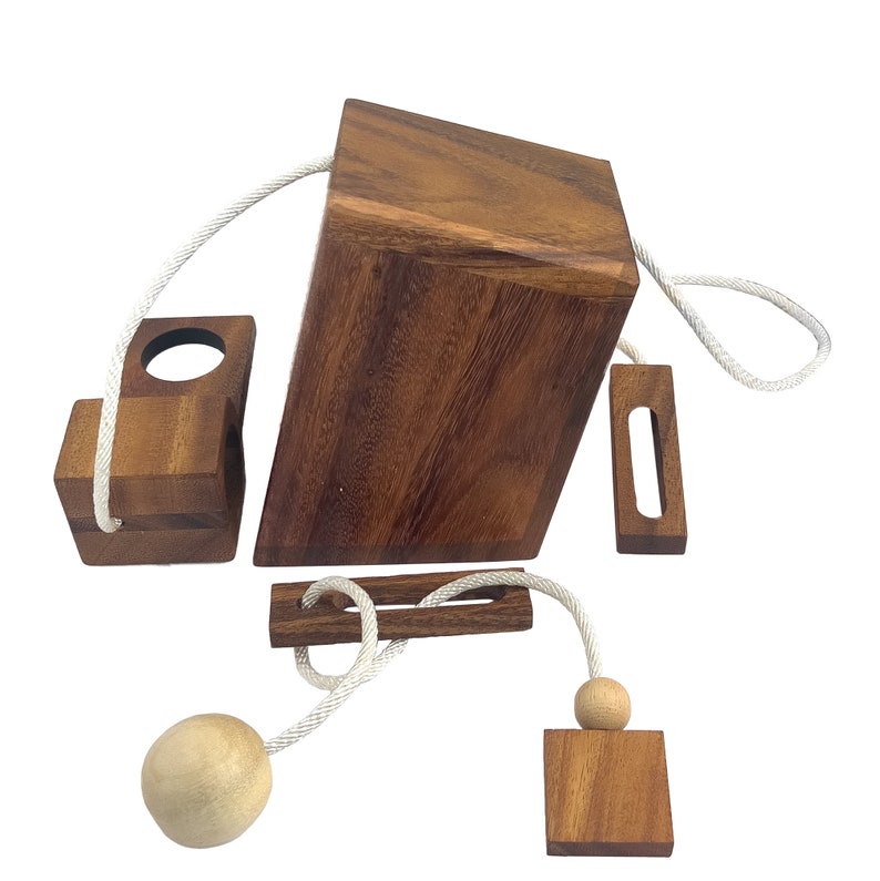 Bottle Jail Wooden Puzzle Brain-teaser IQ Games Wood - Etsy