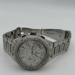 Michael Kors Oversized Camille Pavé Silver-tone Watch - Etsy